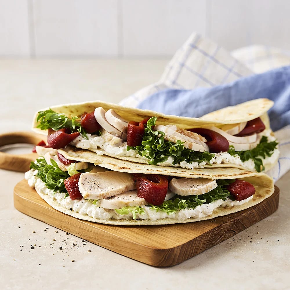 Flatbread med kyckling och fetaost | Recept ICA.se