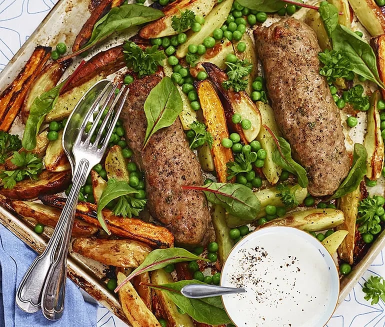 Fläskfärslimpa med persilja och citronsås | Recept ICA.se