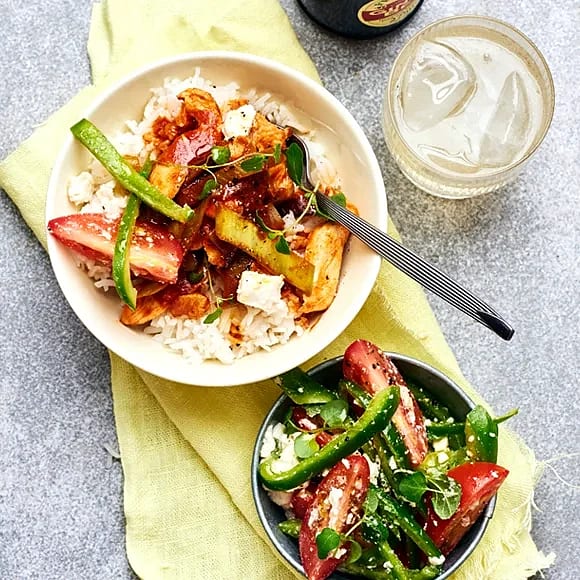 Kycklinggyros med fetaost och tomat | Recept ICA.se