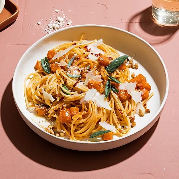 Pasta med pumpa och chili | Recept ICA.se