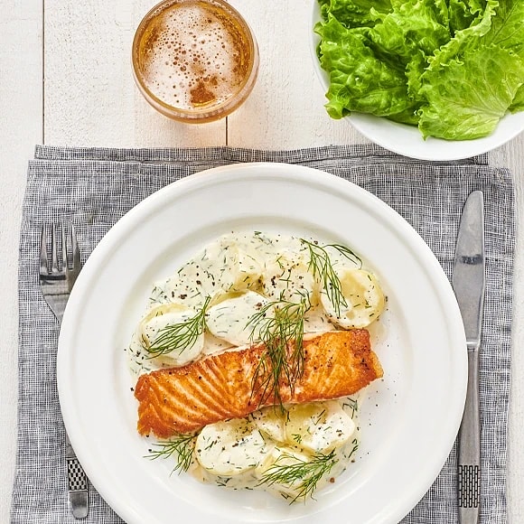 Lax med dillstuvad potatis | Recept ICA.se