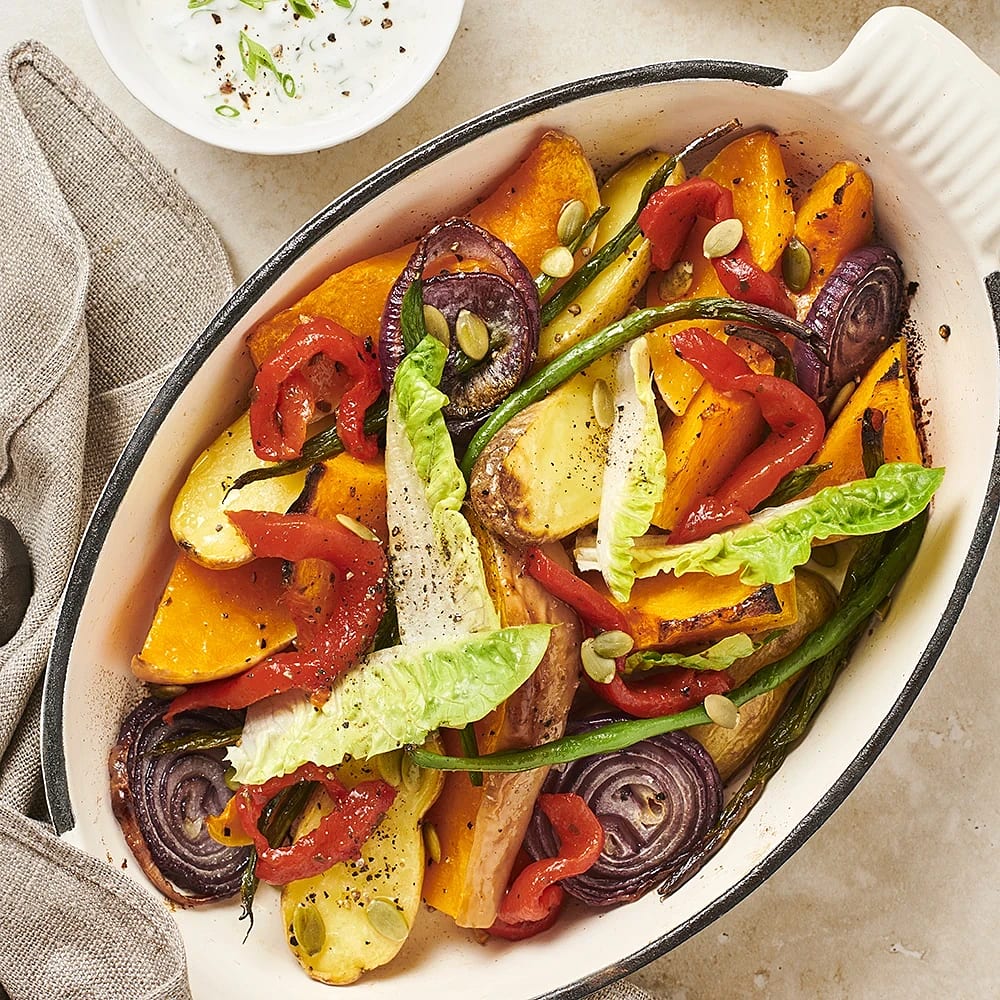 Rostad pumpa med lime- och gräslökssås | Recept ICA.se