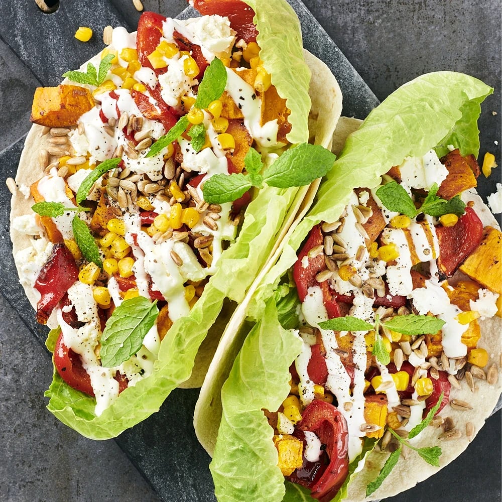 Sötpotatiswrap med fetaost och mynta | Recept ICA.se