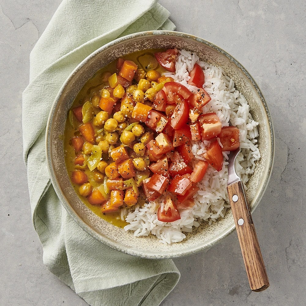 Kikärtsgryta med ris | Recept ICA.se