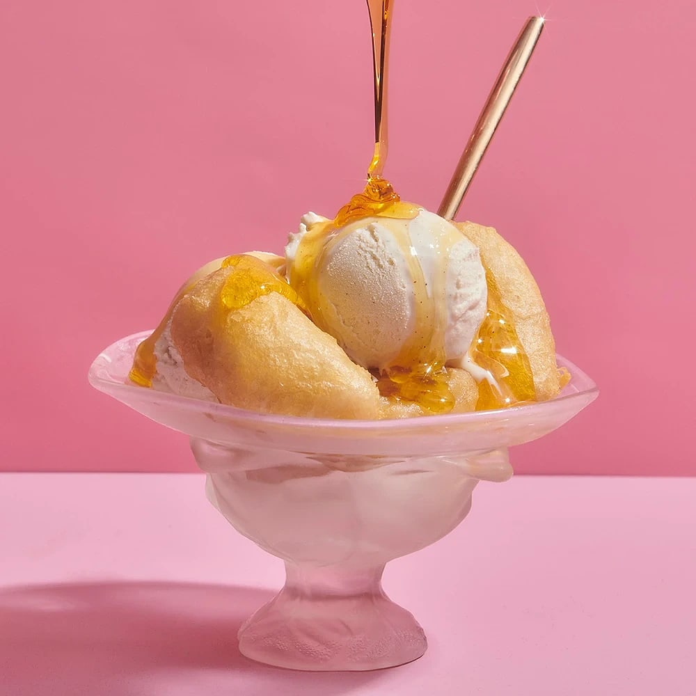 Friterad banan med glass | Recept ICA.se