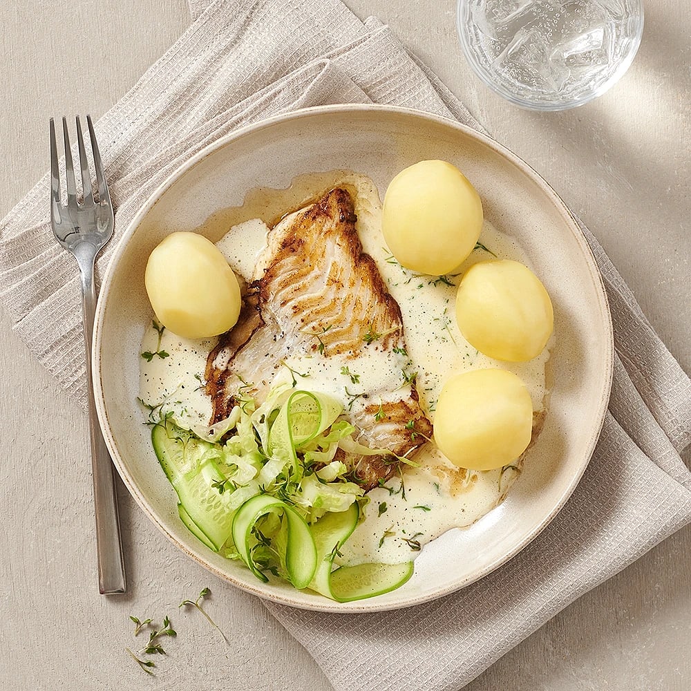 Stekt sej med krassesås | Recept ICA.se