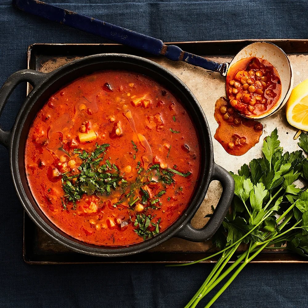 Linssoppa med aubergine och ajvar | Recept ICA.se