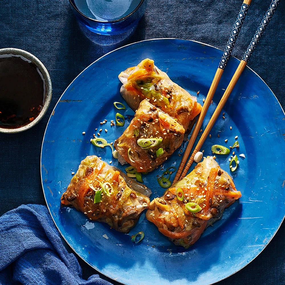 Rispapperdumplings med svamp | Recept ICA.se