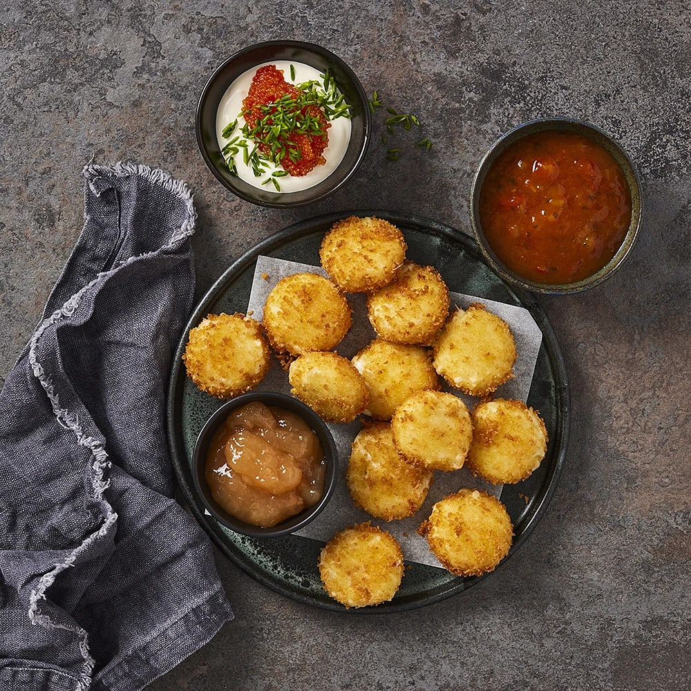 Friterad snackost med tre smaker | Recept ICA.se