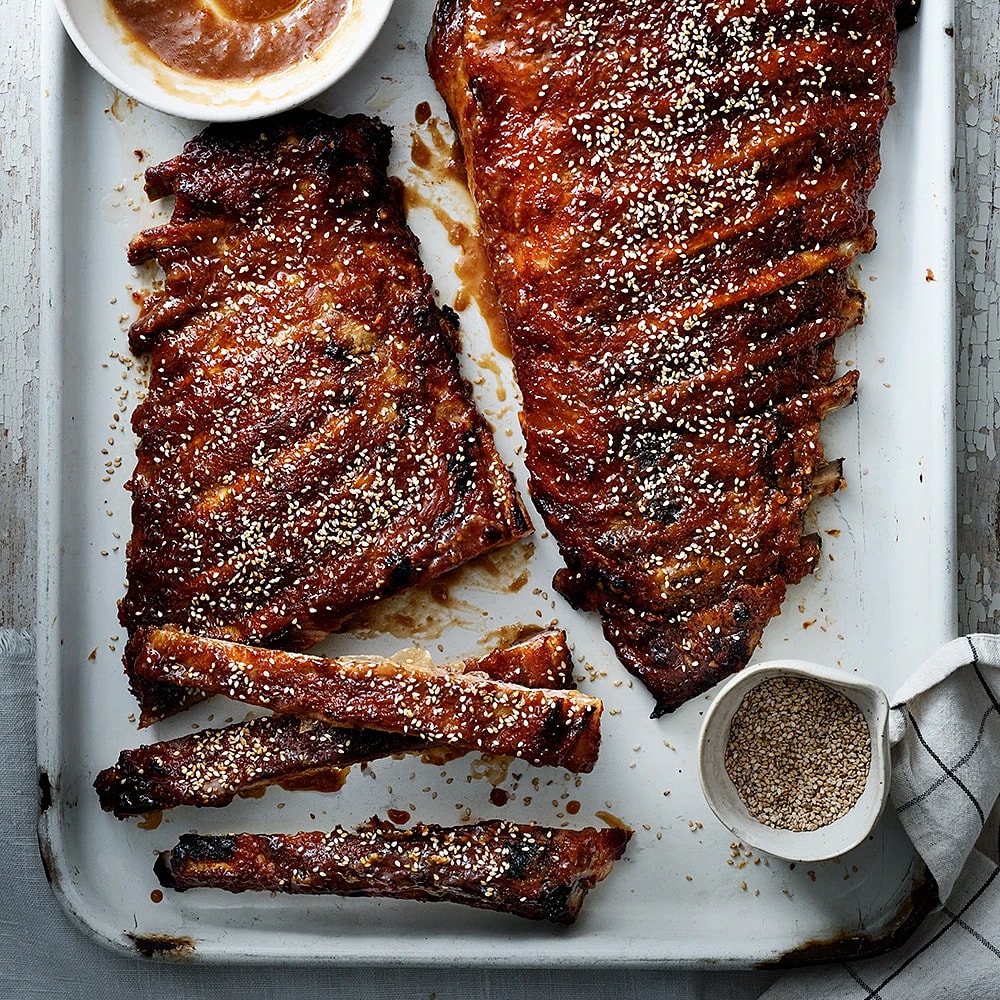 Revbensspjäll med miso, lönnsirap och ingefära | Recept ICA.se