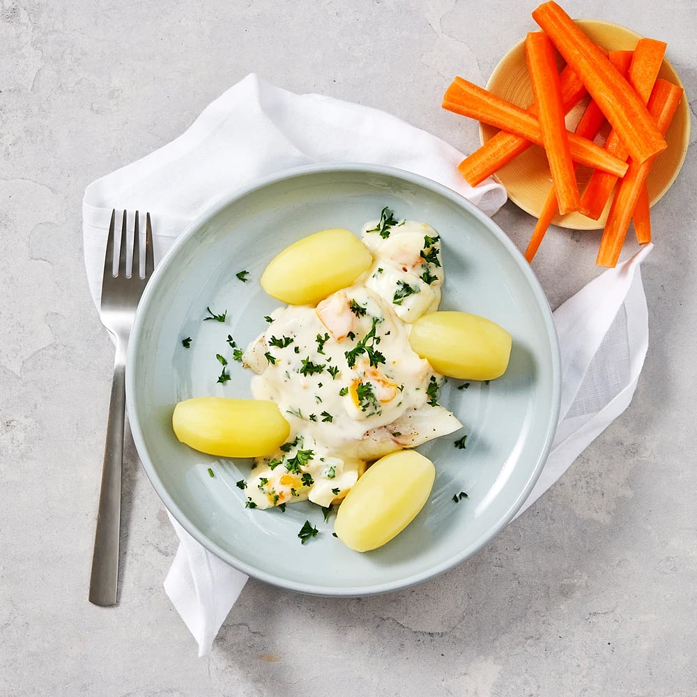 Fisk i ugn med äggsås | Recept ICA.se