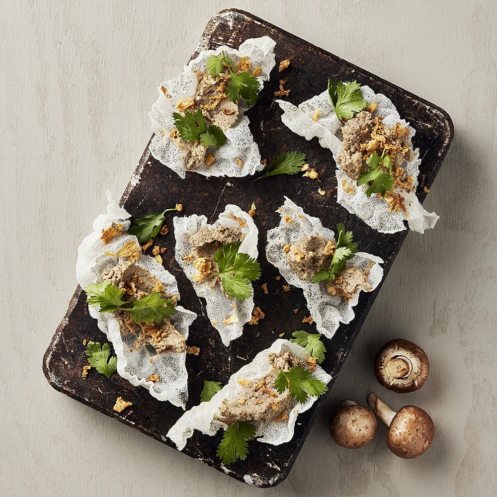 Friterat rispapper med svampröra | Recept ICA.se