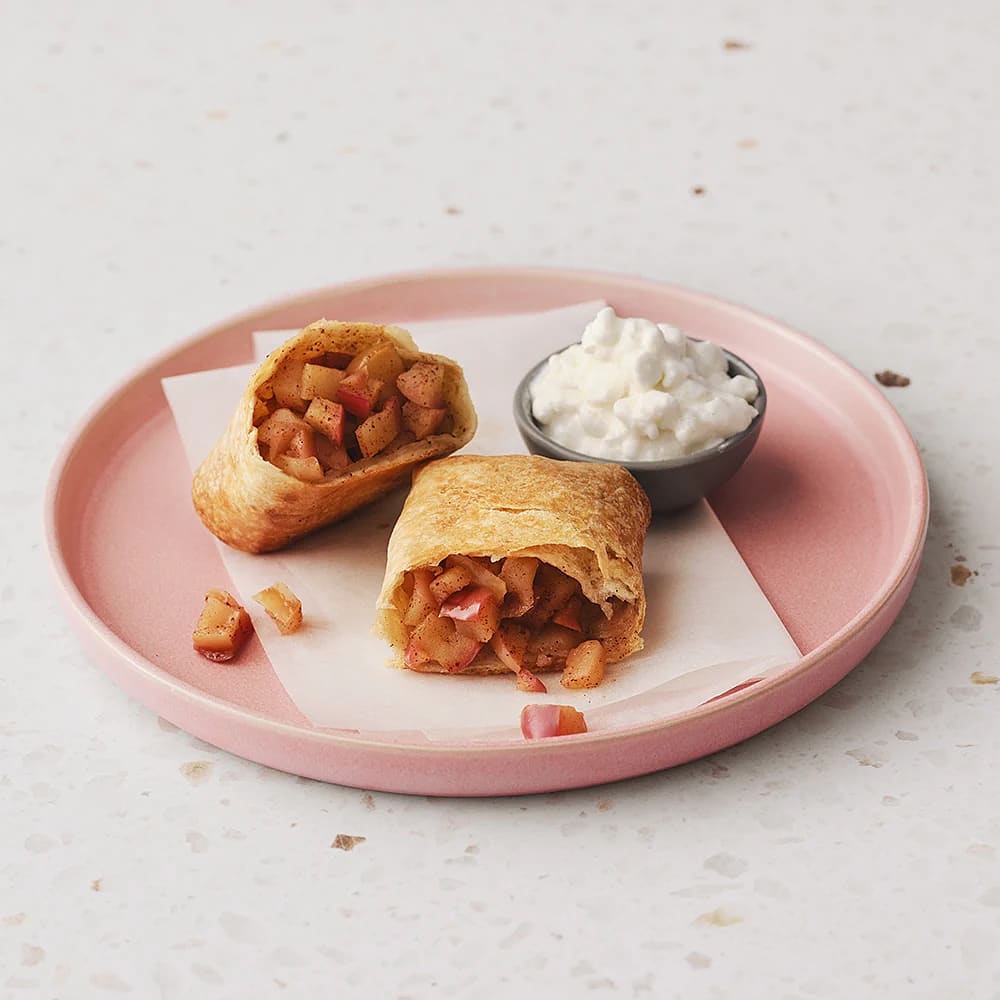 Äppelpocket med vanilj cottage cheese | Recept ICA.se