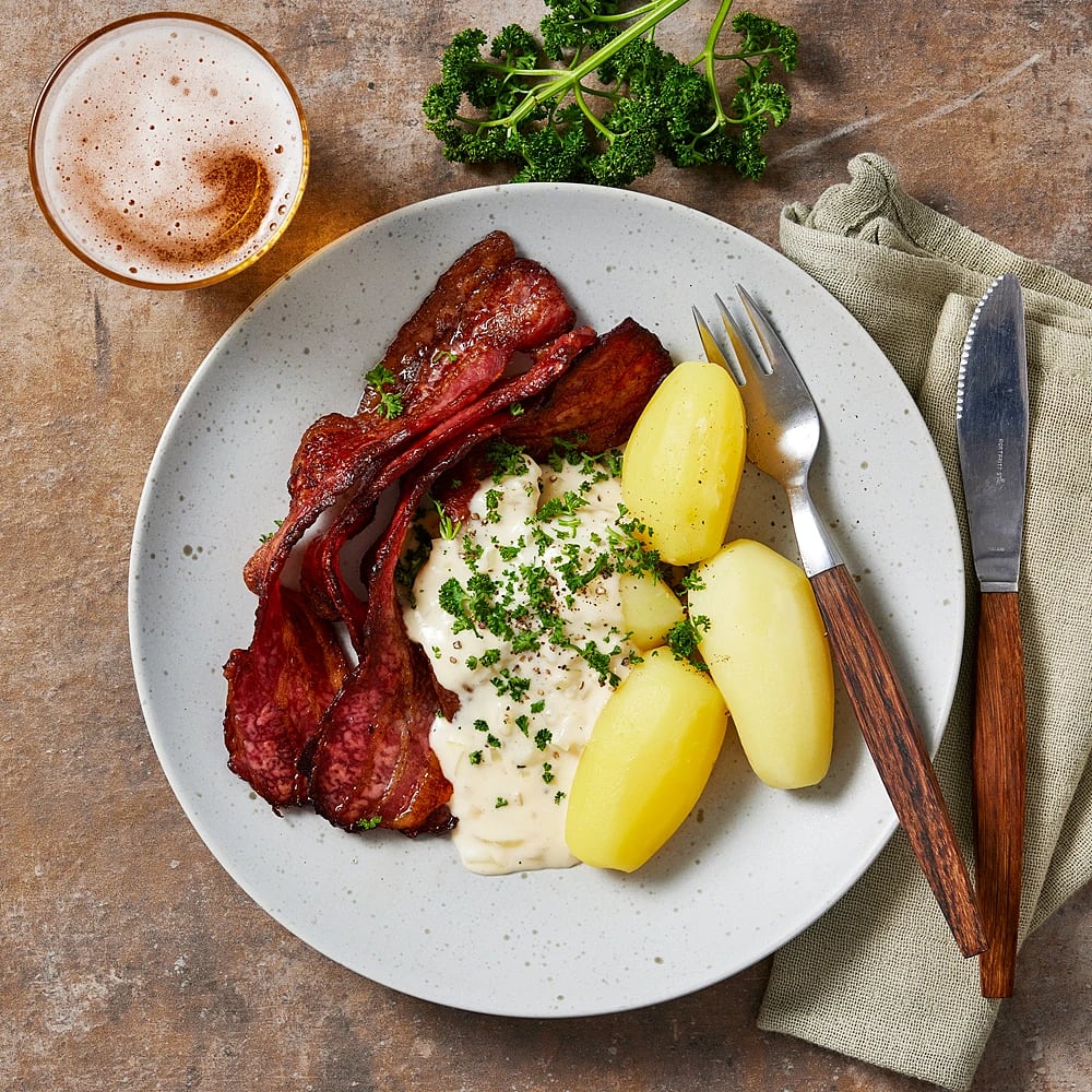 Stekt fläsk med löksås | Recept ICA.se