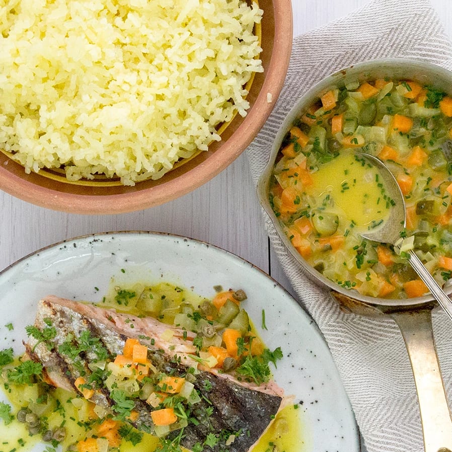 Laxfilé med varm remouladsås | Recept ICA.se