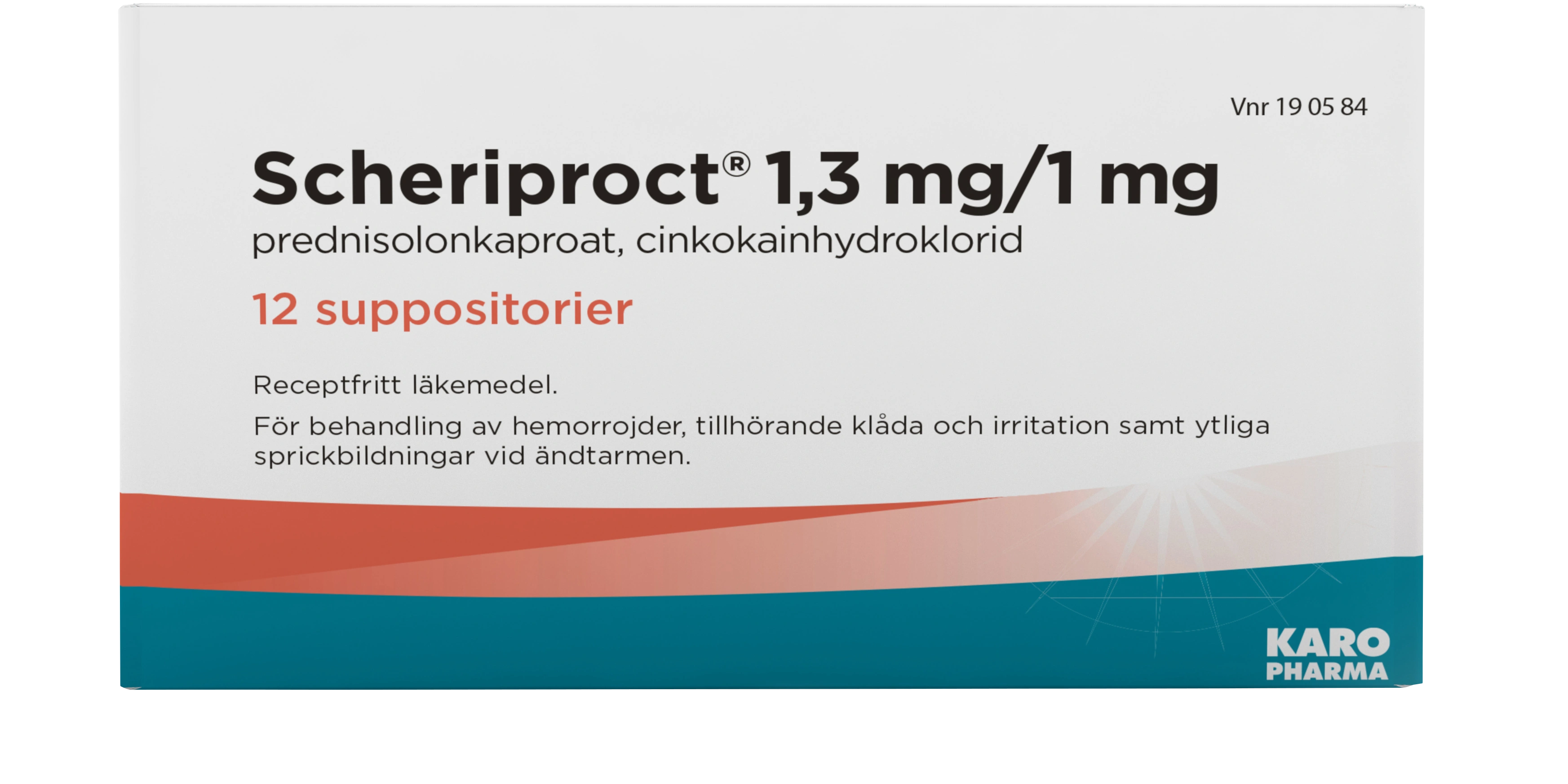 Scheriproct Suppositorium 1,3 mg/1 mg 12 st - Apotek Hjärtat