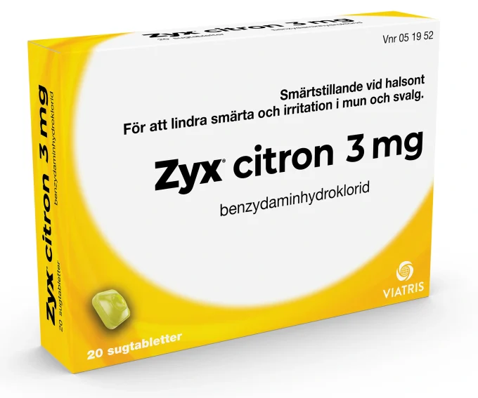 Zyx Citron Sugtablett 3 mg 20 sugtabletter | Apotek Hjärtat