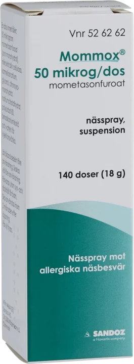 Mommox nässpray 50 µg/dos 140 doser | Apotek Hjärtat