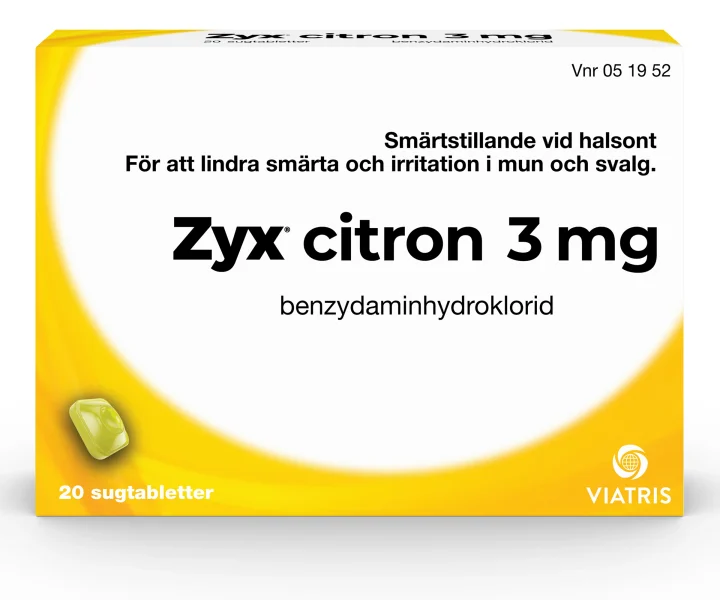 Zyx Citron Sugtablett 3 mg 20 sugtabletter | Apotek Hjärtat
