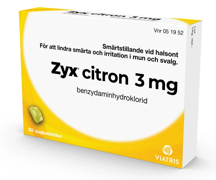 Zyx Citron Sugtablett 3 mg 20 sugtabletter | Apotek Hjärtat