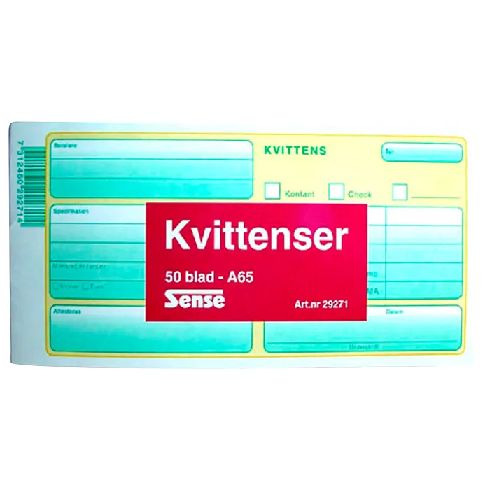 Kvittensblock A65 50 blad Sense | Handla mat online från din lokala ICA ...