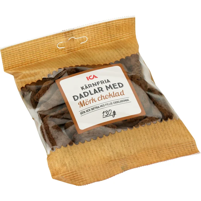 Dadlar Choklad Kärnfria 130g ICA | Handla mat online från din lokala ...