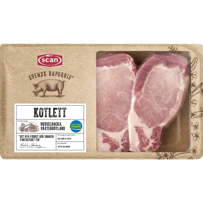 Kotlett Rapsgris 300g Scan | Handla mat online från din lokala ICA-butik