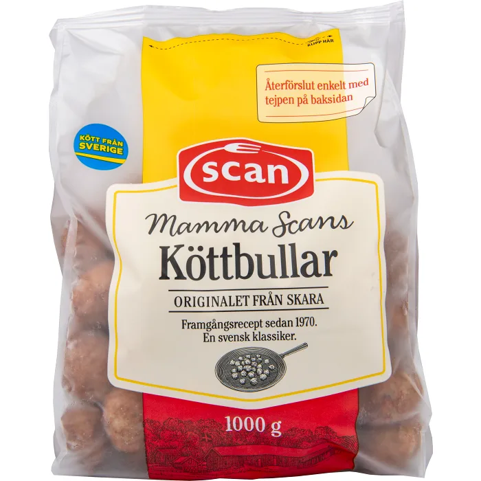 Köttbullar Mamma Scans 1kg Scan | Handla mat online från din lokala ICA ...