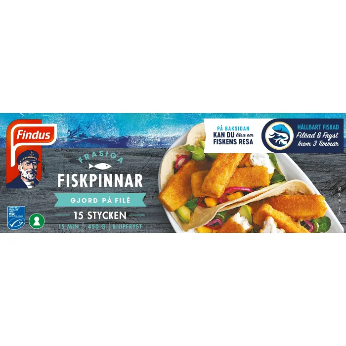 Fiskpinnar Frasiga Fryst 15-p 450g Findus | Handla mat online från din ...