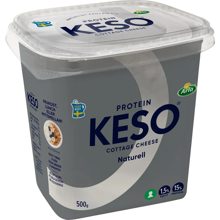 Cottage Cheese Protein Naturell 1,5% 500g KESO® | Handla mat online från din lokala ICA-butik