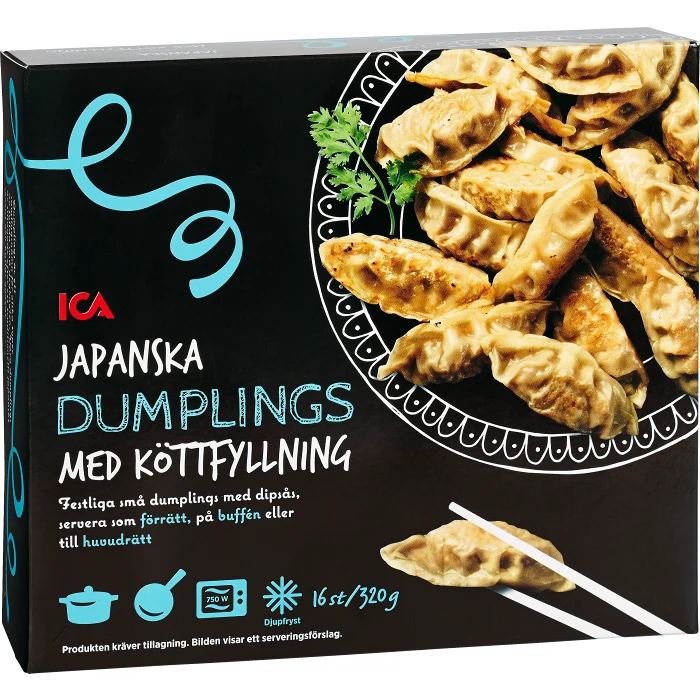 Dumplings med köttfyllning Fryst 16st 320g ICA | Handla mat online från ...