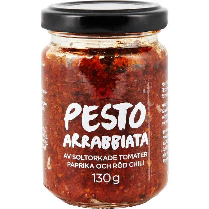 Pesto Arrabbiata 130g ICA | Handla mat online från din lokala ICA-butik