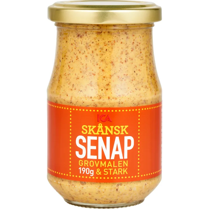 Skånsk senap Grovmalen & stark 190g ICA | Handla mat online från din ...