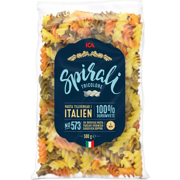 Pasta Spirali Tricolore 500g ICA | Handla mat online från din lokala ...