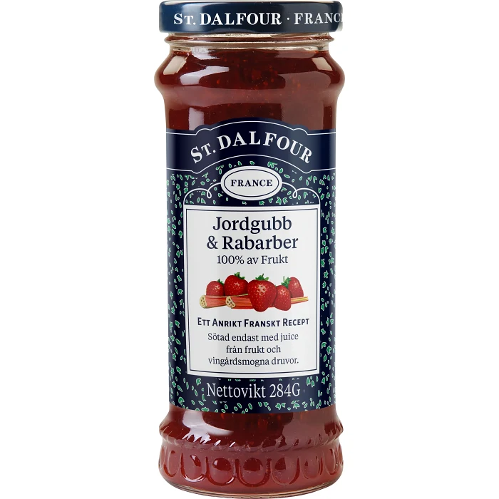 Marmelad Jordgubb & Rabarber 284g St.Dalfour | Handla mat online från ...