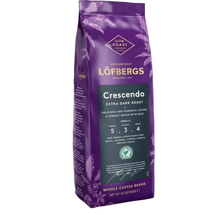 Kaffe Hela bönor Crescendo 400g Löfbergs | Handla mat online från din ...