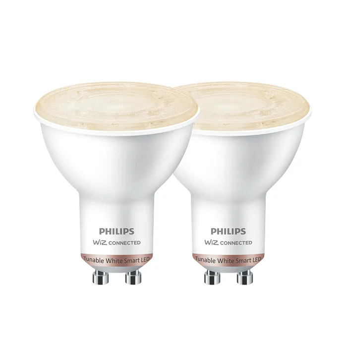 Smart LED WiZ Spot 50W GU10 Dimbar 2-pack Philips | Handla mat online ...