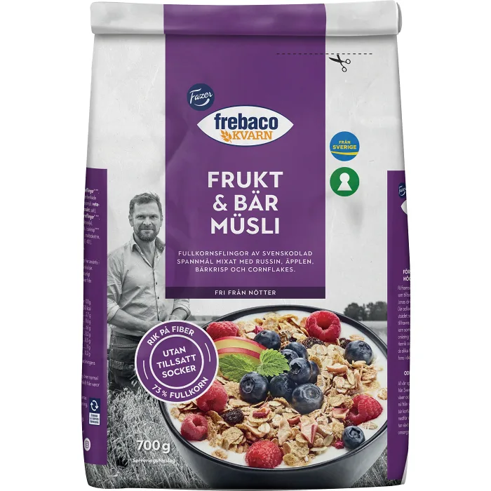 Müsli Frukt & Bär 700g Frebaco | Handla mat online från din lokala ICA ...