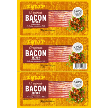 Bacon Original Skivor 3-p 375g Tulip | Handla mat online från din ...