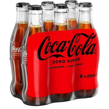 Läsk Coca Cola Zero 25cl 6-p | Handla mat online från din lokala ICA-butik