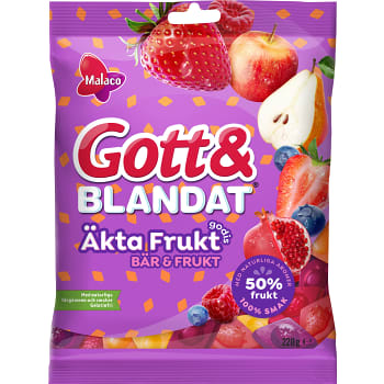 Godis Gott & Blandat Äkta Frukt Bär & Frukt 220g Malaco | Handla mat ...