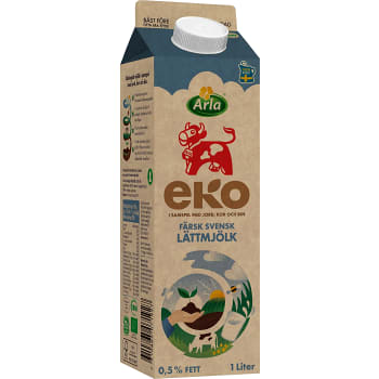Lättmjölk 0,5% Ekologisk 1l Arla Ko® | Handla mat online från din ...