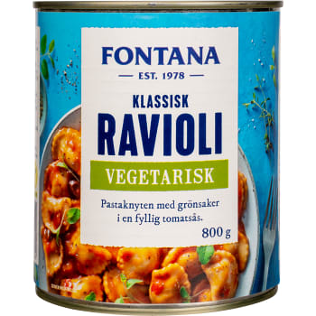 Ravioli i Tomatsås Vegetarisk 800g Fontana | Handla mat online från din ...