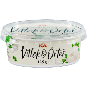 Färskost Vitlök & örter 125g ICA | Handla mat online från din lokala ...
