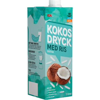 Kokosdryck med ris Laktosfri mjölkfri 1l ICA | Handla mat online från ...