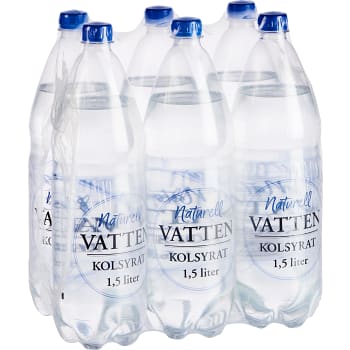 Vatten Kolsyrad Naturell 1,5l 6-p No logo | Handla mat online från din ...