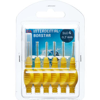 Interdentalborstar 0,7mm 6-p ICA | Handla mat online från din lokala ...