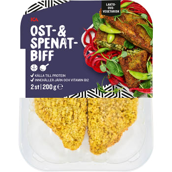 Ost och spenatbiff 2-p 200g ICA | Handla mat online från din lokala ICA ...