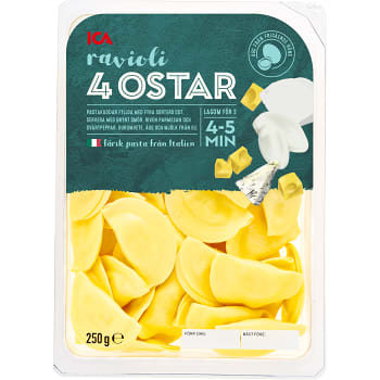 Ravioli fyra ostar 250g ICA | Handla mat online från din lokala ICA-butik
