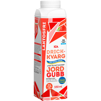 Drickkvarg Jordgubb Utan Tillsatt Socker 33cl ICA | Handla mat online ...